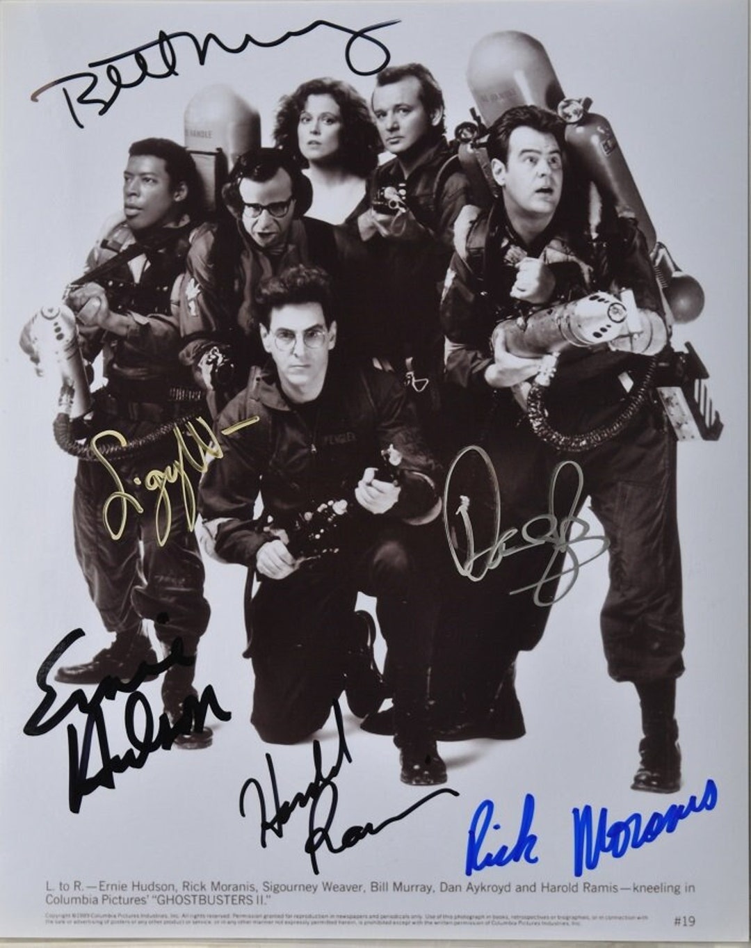 GHOSTBUSTERS Cast Signed Photo X6 - Bill Murray, Dan Aykroyd, Harold ...