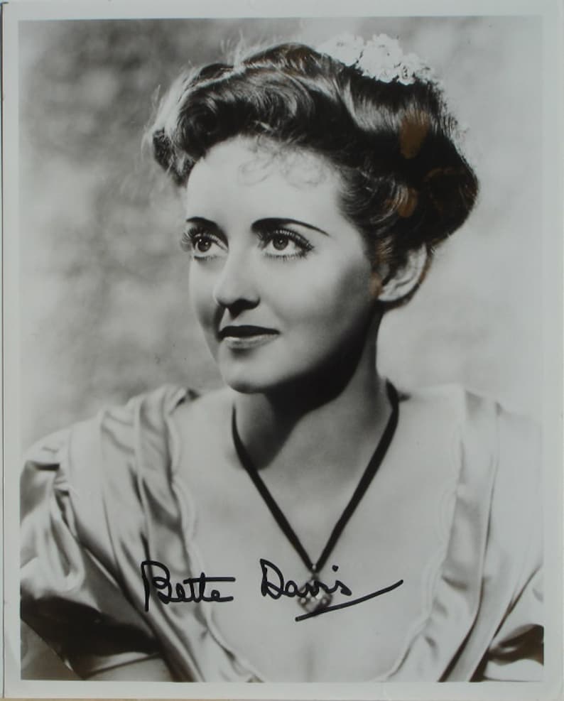 BETTE DAVIS SIGNED Photo - Jezebel, the Letter, Little Foxes W/coa - Etsy