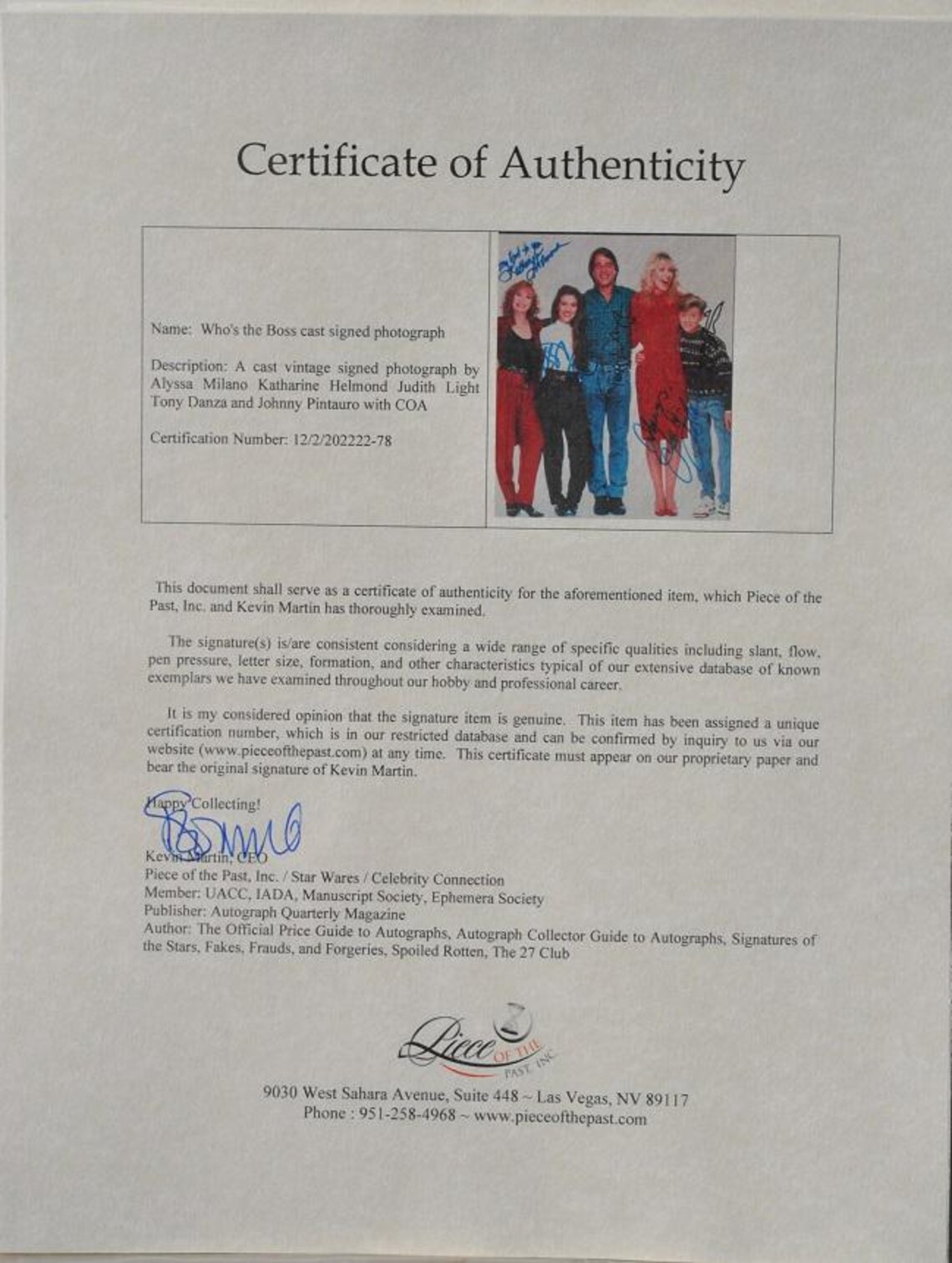 WHO'S THE BOSS Cast Signed Photo - Alyssa Milano, Katharine Helmond ...