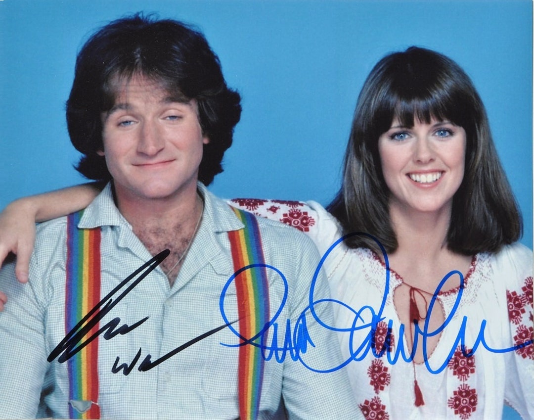 MORK and MINDY Cast Signed Photo X2 - Robin Williams, Pam Dawber W/coa ...