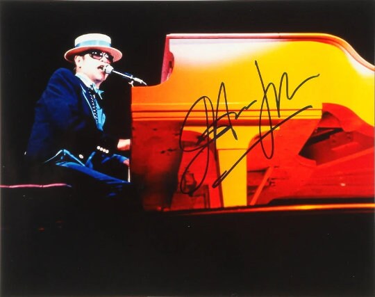 ELTON JOHN SIGNED Autographed Photo Goodbye Yellow Brick Road W/coa - Etsy