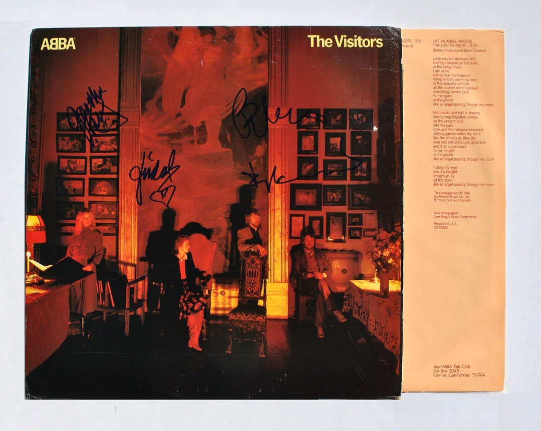 ABBA Signed Album X4 - the Visitor - Bjorn, Benny, Agnetha, and Anni-frid W/coa - Etsy