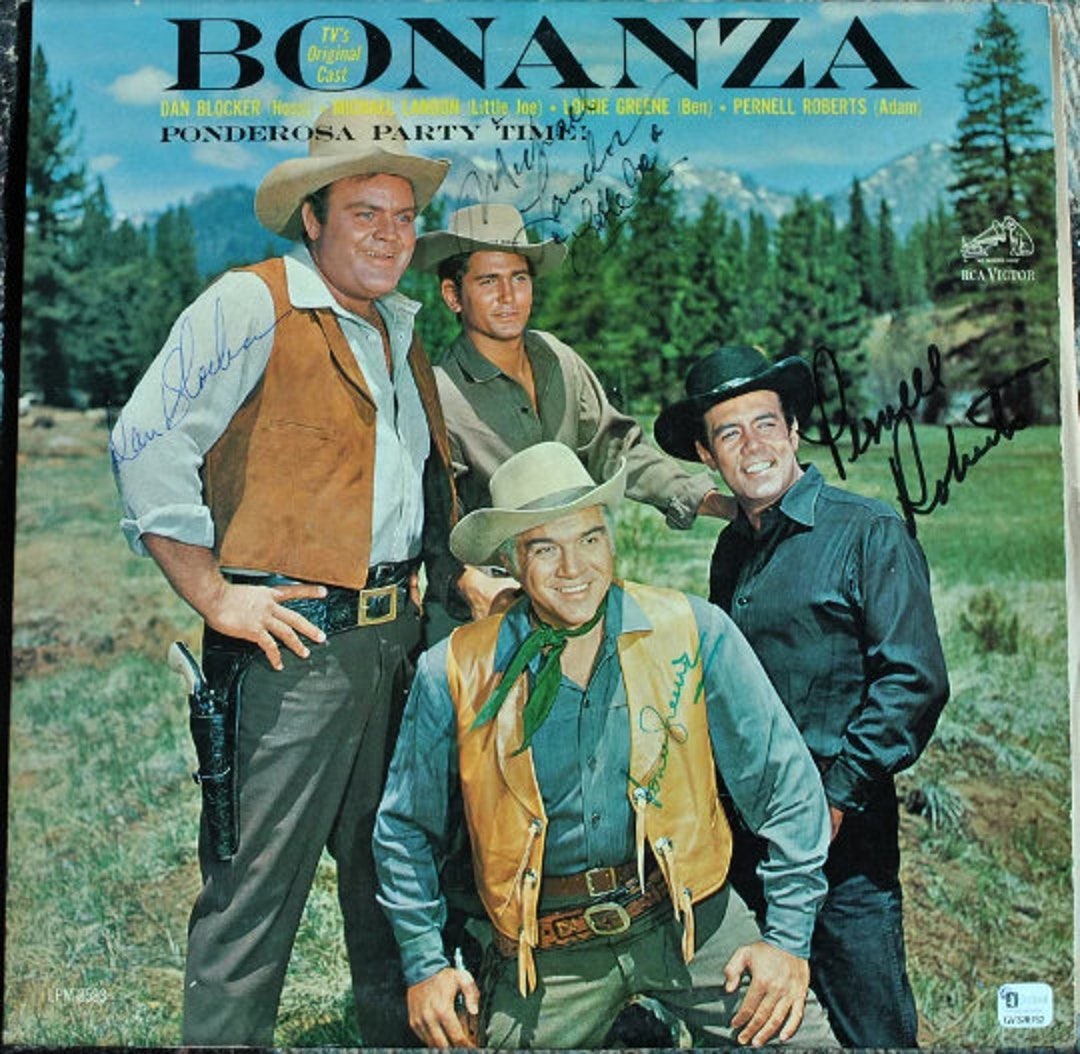 BONANZA CAST SIGNED Album X4 - Ponderosa Party Time - Dan Blocker ...