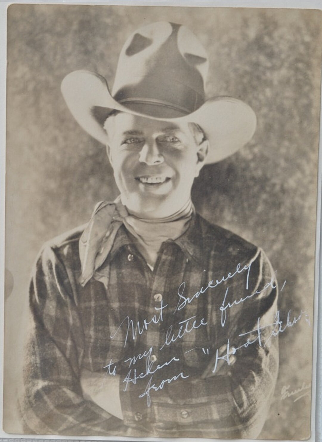 HOOT GIBSON SIGNED Photo - Edmund Richard Gibson, Western Star W/coa - Etsy