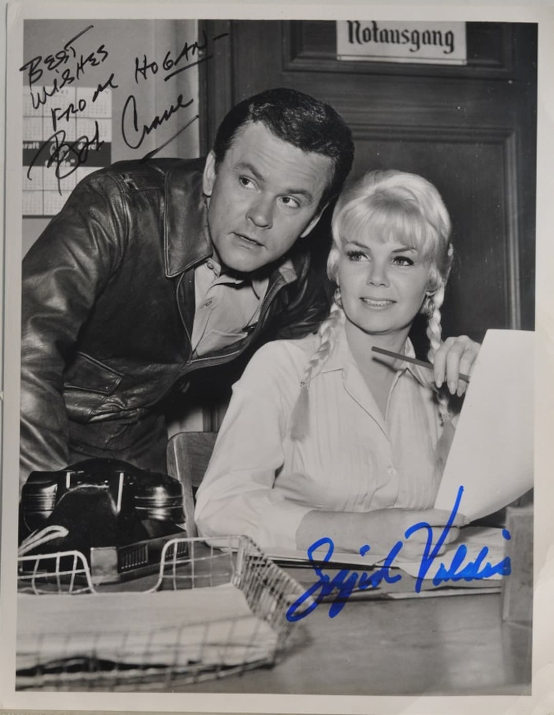 HOGAN'S HEROES Cast Signed Photo X2 - Bob Crane, Sigrid Valdis W/coa - Etsy