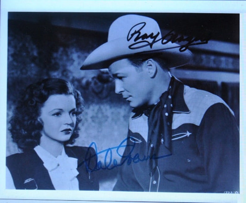 ROY ROGERS & DALE Evans 8x10 Hand-signed Autograph W/coa - Etsy