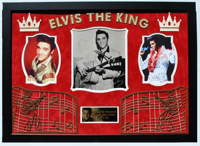 ELVIS PRESLEY Signed Photo Plaque - 19 3/4x 27 1/2 W/coa - Etsy