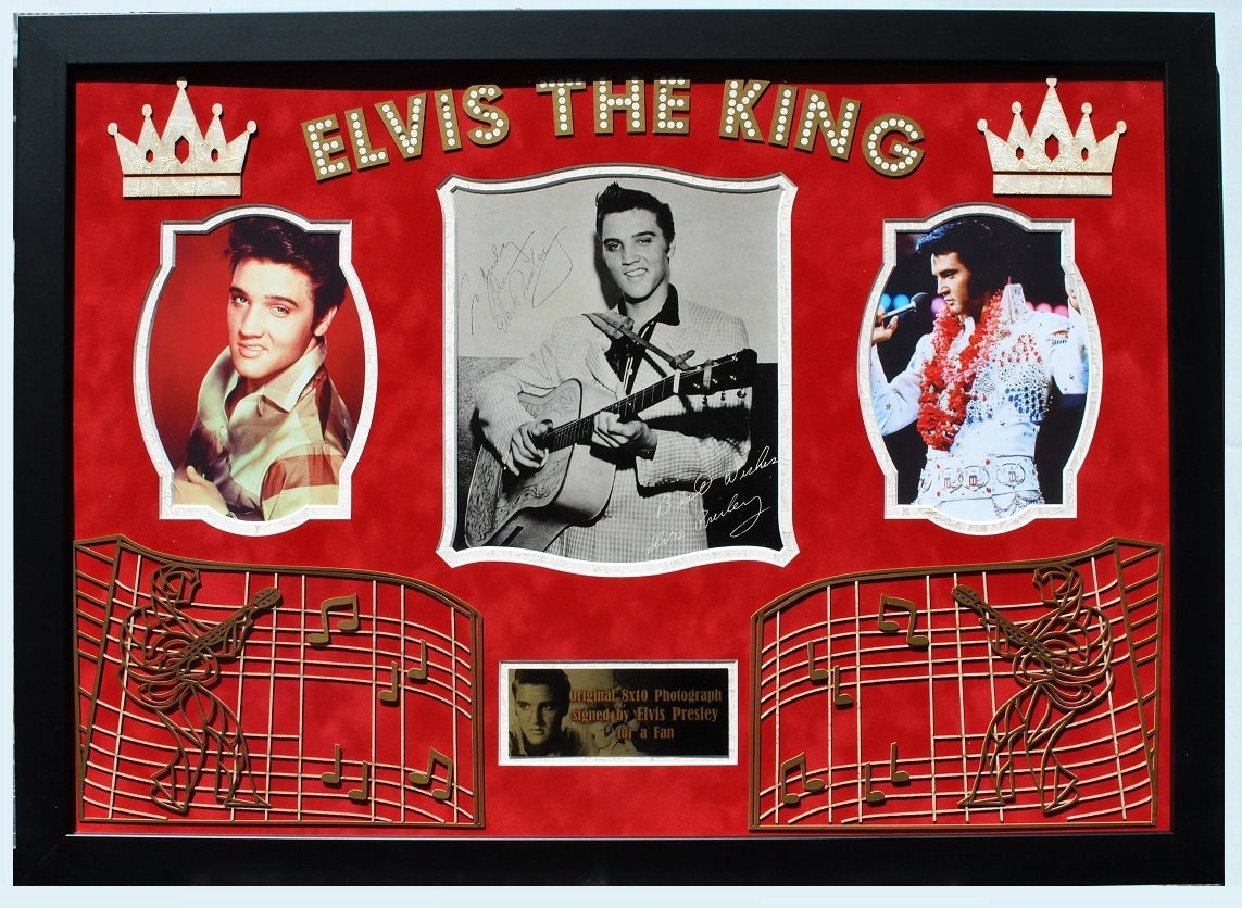 ELVIS PRESLEY Signed Photo Plaque 19 3/4x 27 1/2 W/coa - Etsy