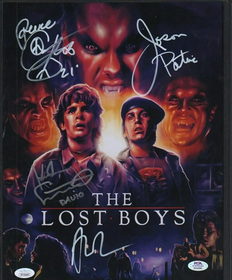 THE LOST BOYS Cast Signed Photo X4 - Alex Winter, Keifer Sutherland, Corey Feldman, Jason Patric ...