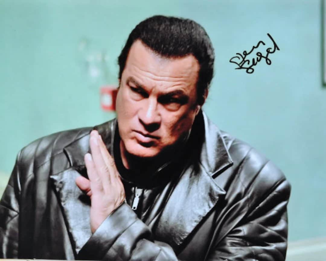 STEVEN SEAGAL SIGNED Photo - 7th-dan Black Belt in Aikido - Above the ...
