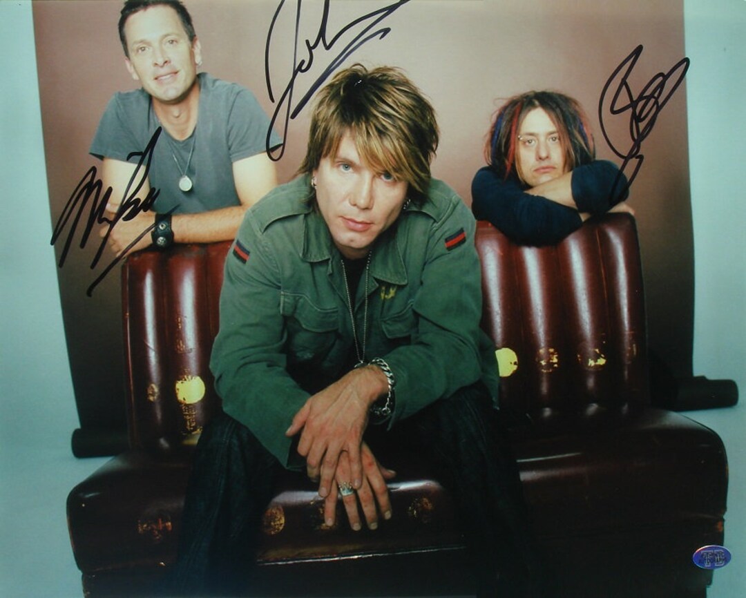 GOO GOO DOLLS Signed Photo X3 - John Reznik, Mike Malinin, Robby Takac ...