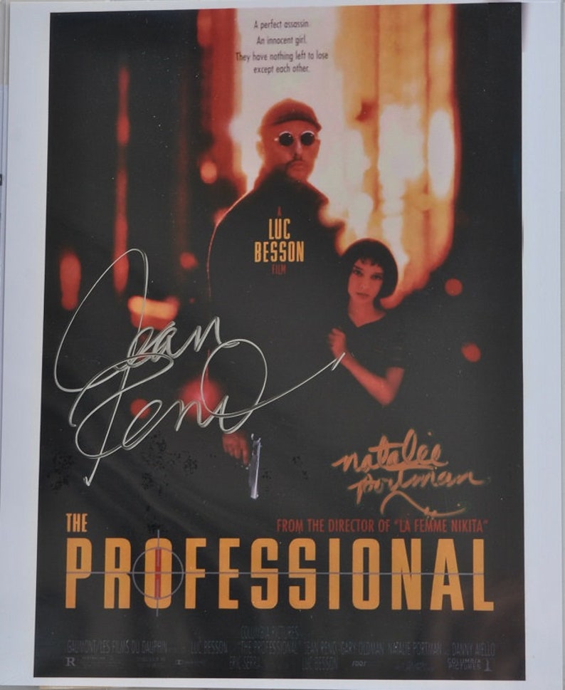 LEON - THE PROFESSIONAL Cast Signed Photo X2 - Jean Reno, Natalie ...