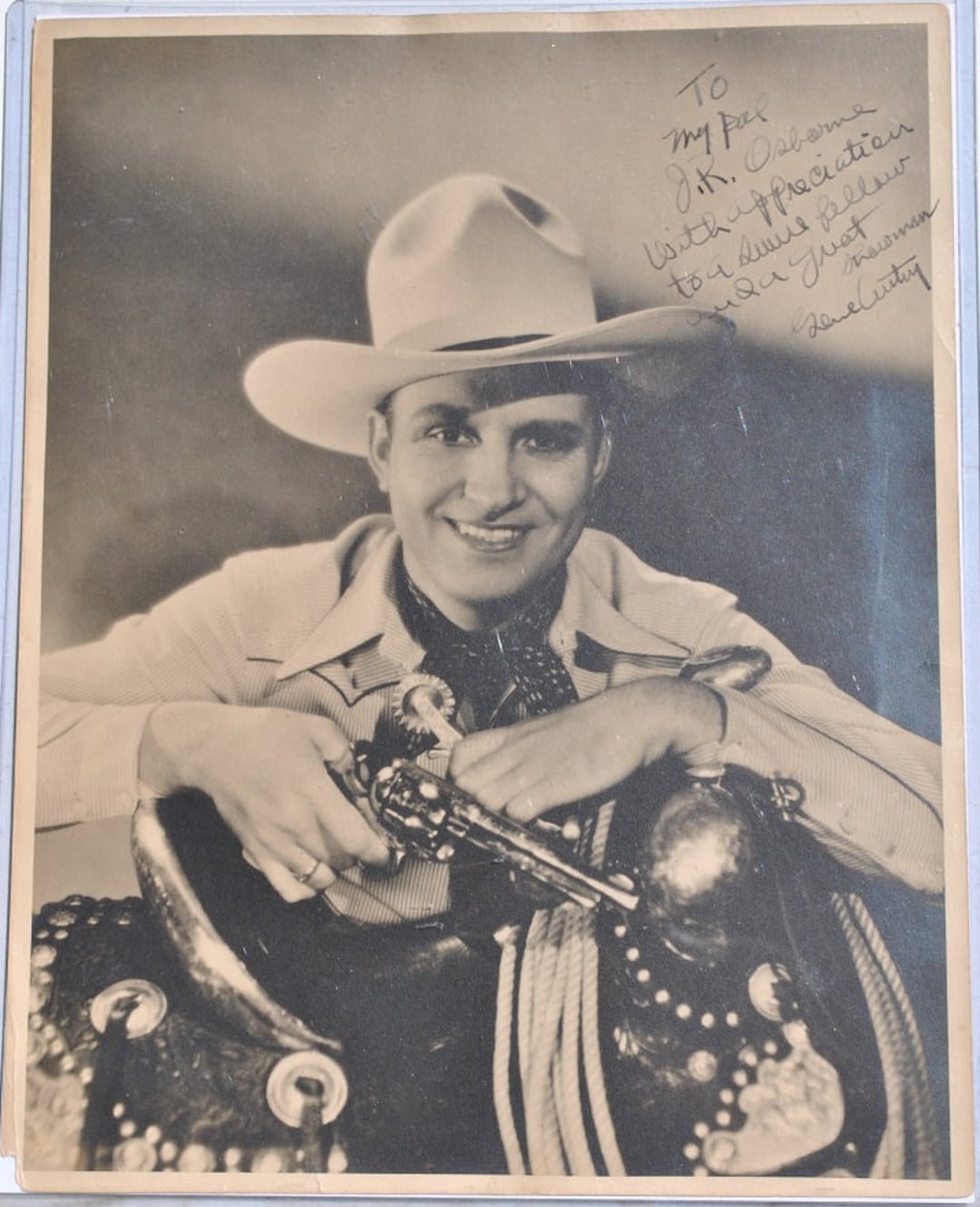 GENE AUTRY Signed Photo - the Singing Cowboy 11”x 14” W/coa - Etsy