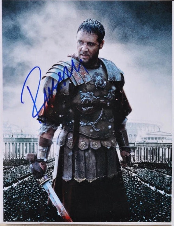 RUSSELL CROWE GLADIATOR Signed Photo W/coa - Etsy