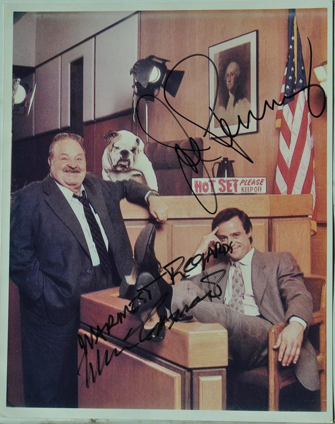 JAKE and the FAT MAN Cast Signed Photo X2 – William Conrad, Joe Penny W ...