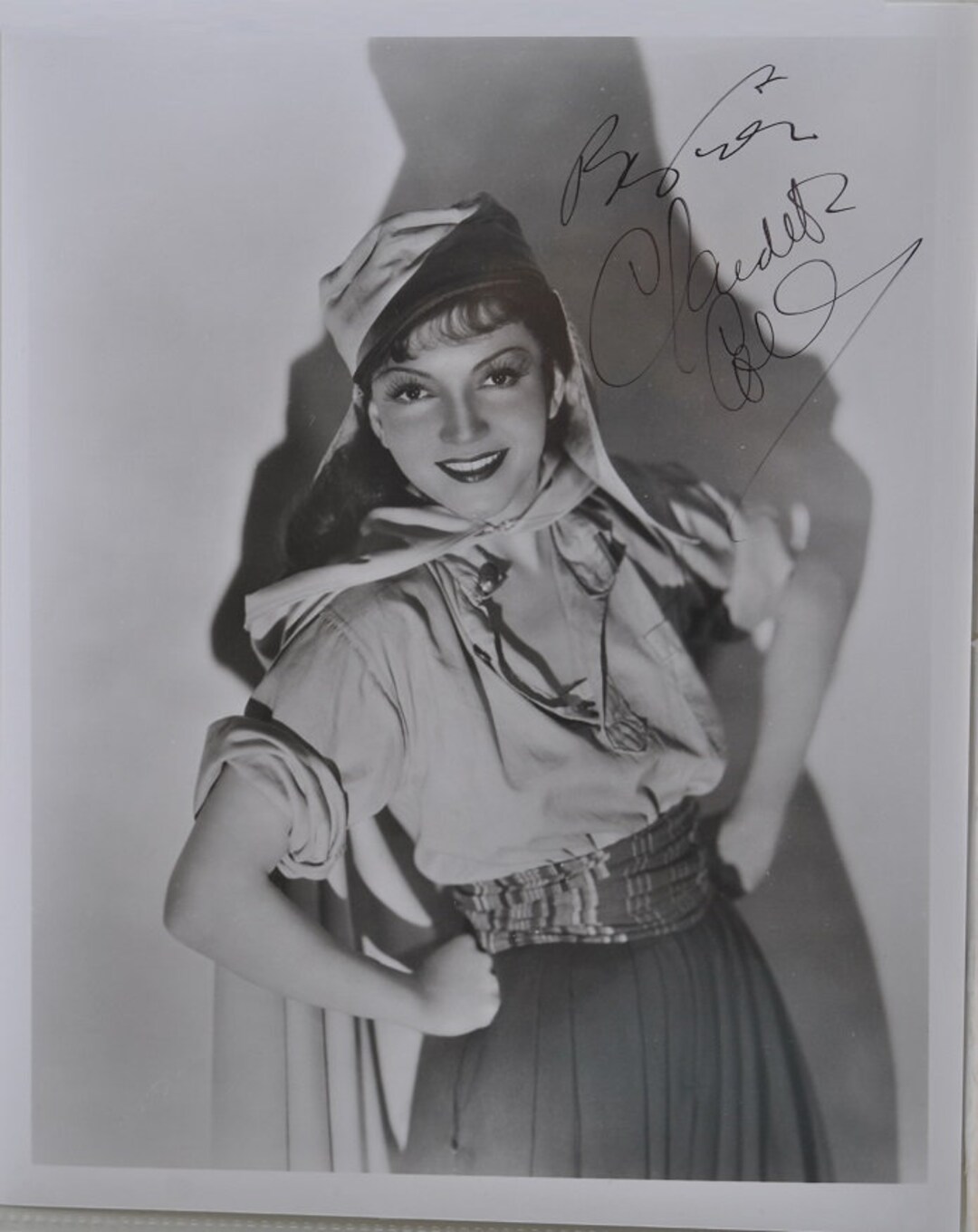 CLAUDETTE COLBERT SIGNED Photo - It Happened One Night - Cleopatra W ...