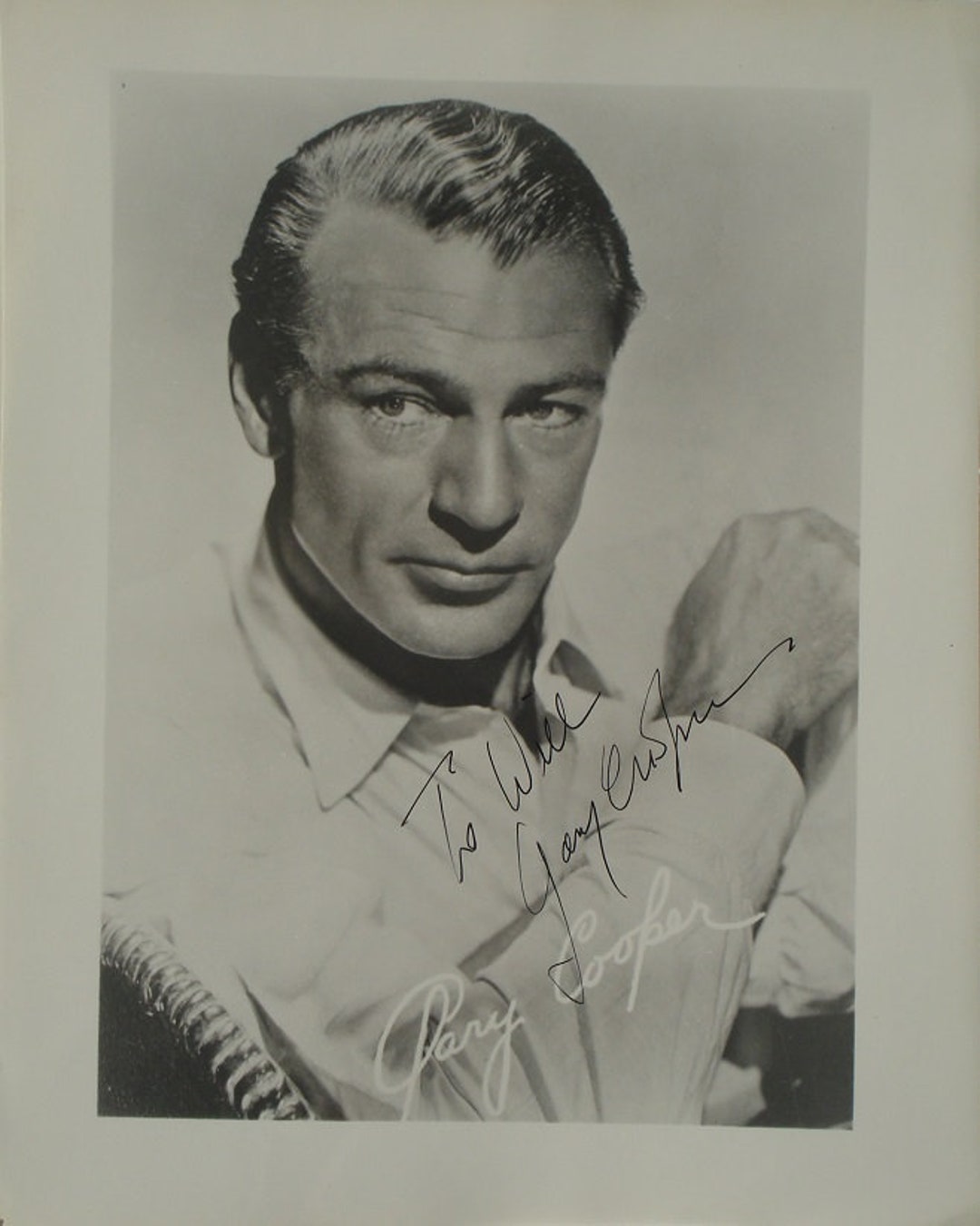 GARY COOPER Signed Photo - the Westerner - A Farewell to Arms - Mr ...