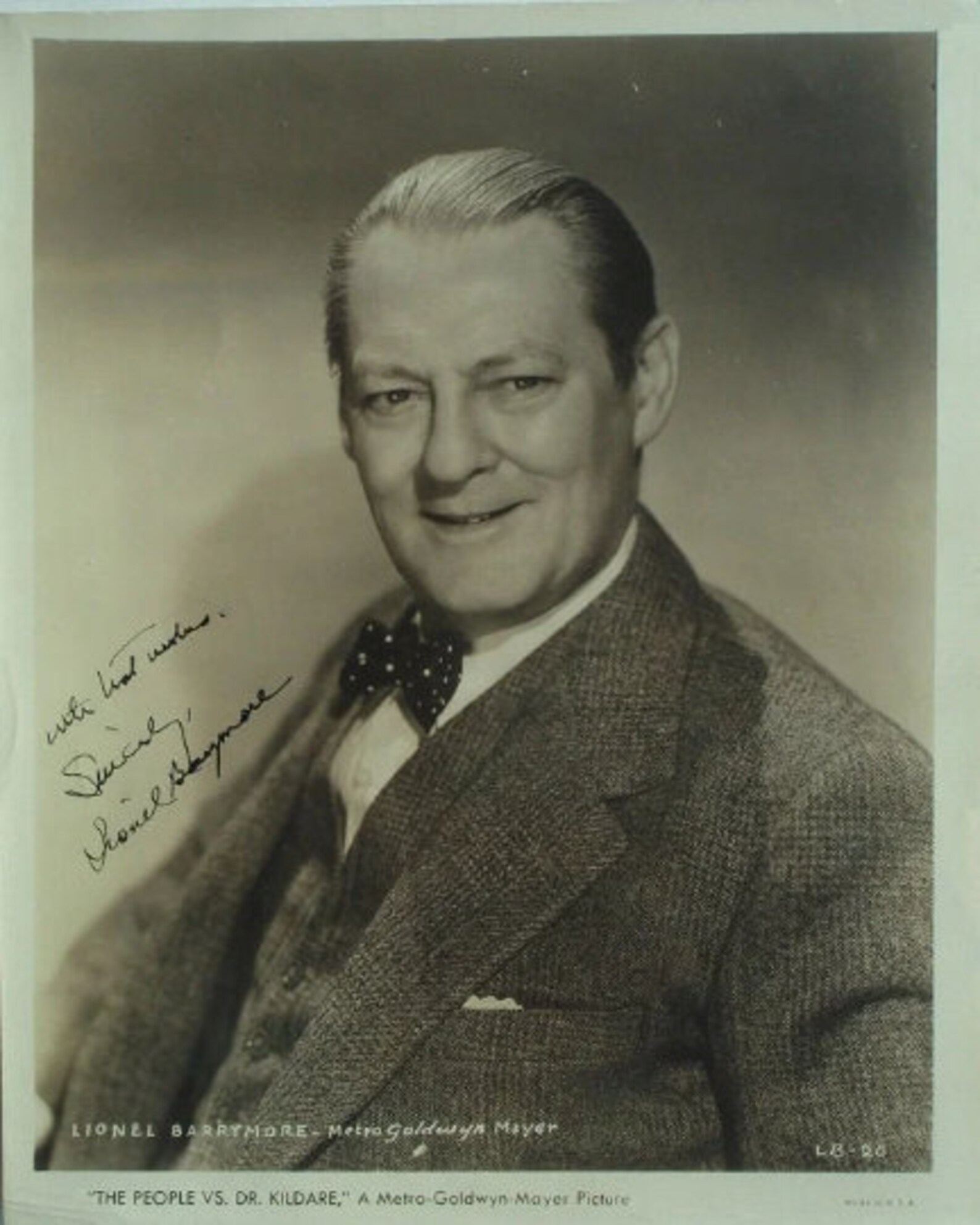 LIONEL BARRYMORE SIGNED Autographed Photo - A Christmas Carol - Dr ...