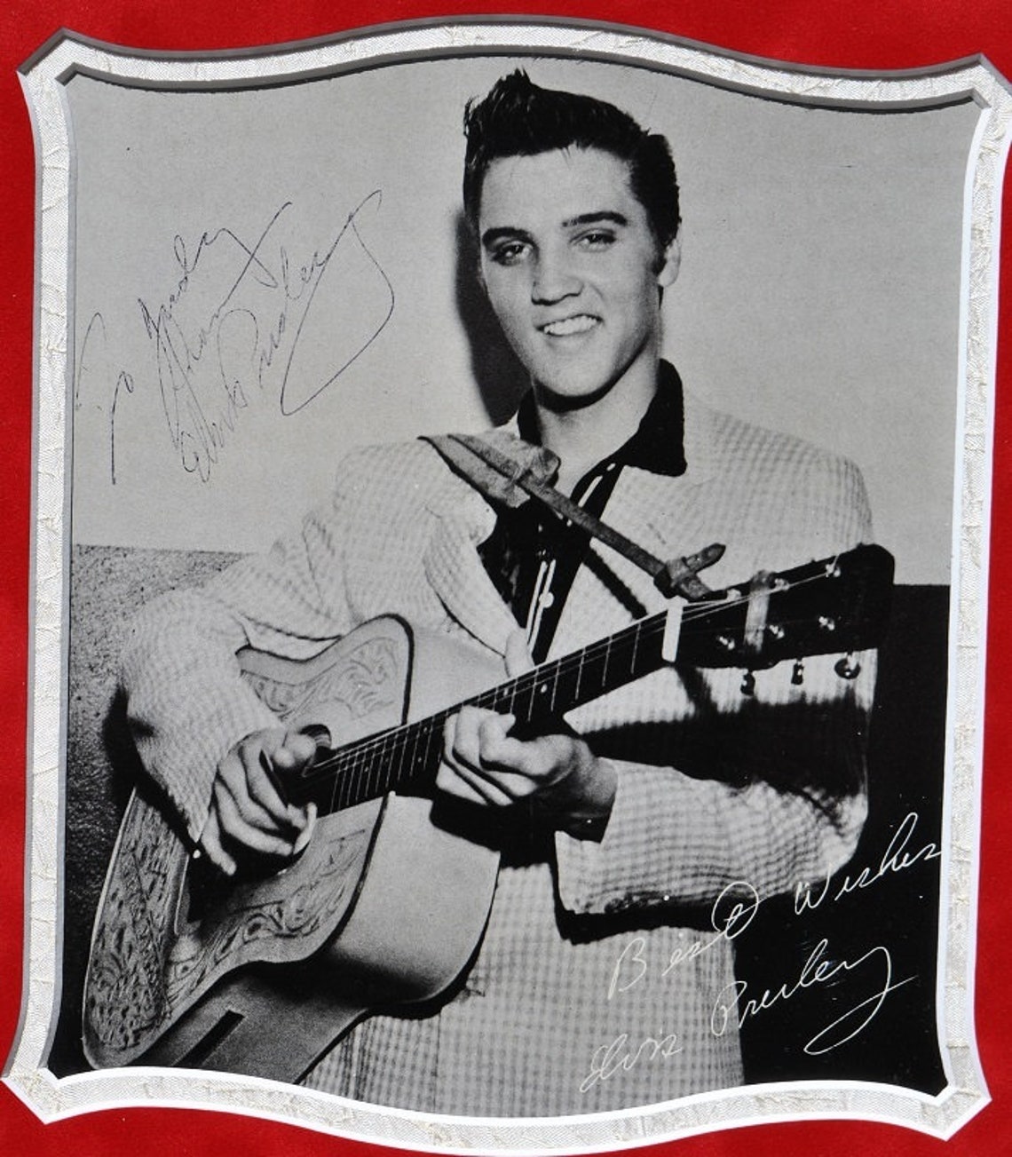 ELVIS PRESLEY Signed Photo Plaque 19 3/4x 27 1/2 W/coa - Etsy