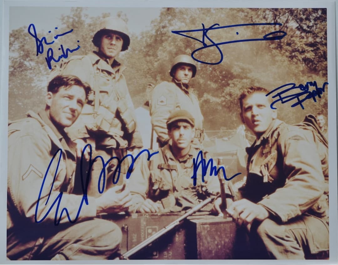 SAVING PRIVATE RYAN Cast Signed Photo X5 -tom Sizemore, Edward Burns ...