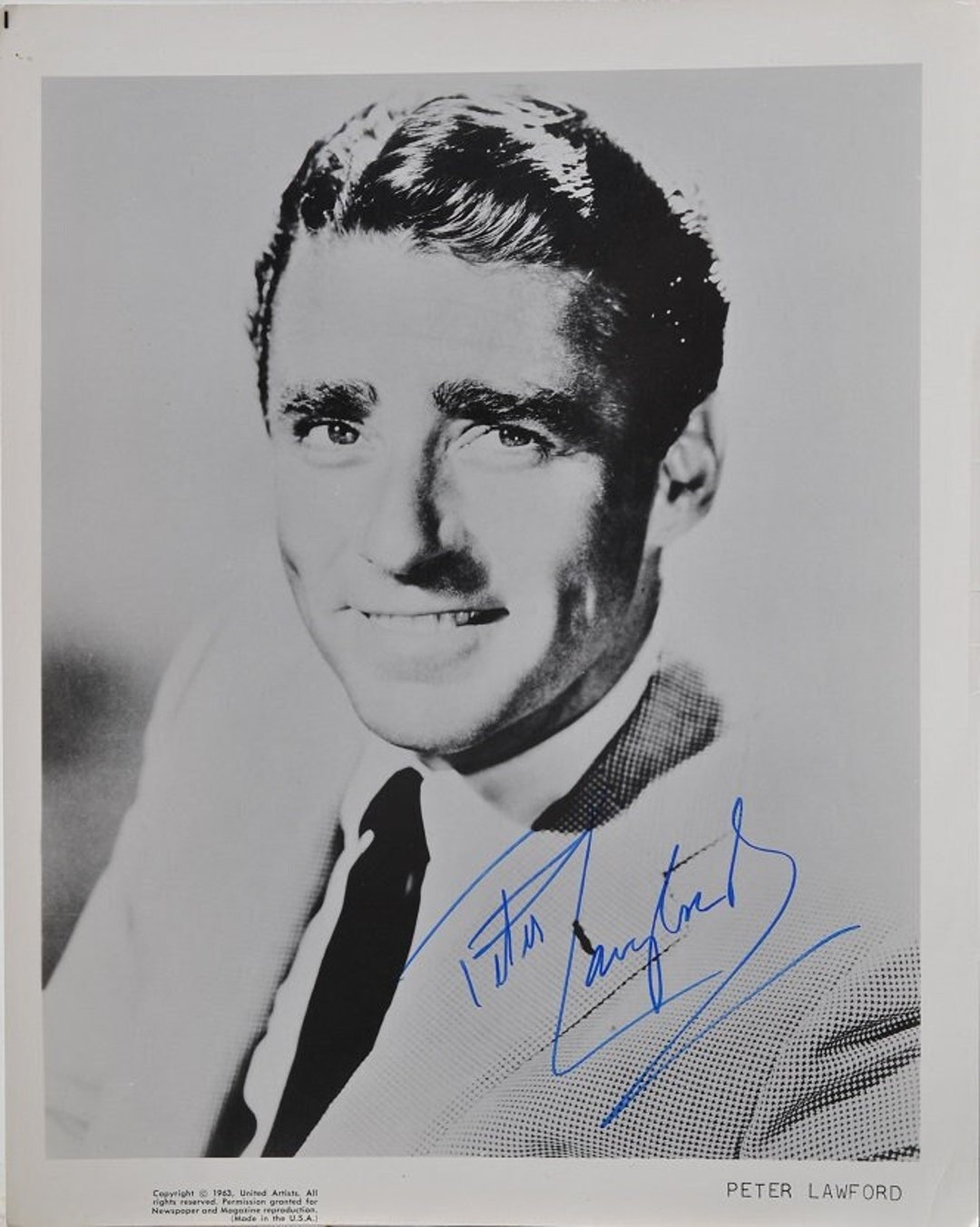 PETER LAWFORD Autographed 8x10 Photo W/coa - Etsy