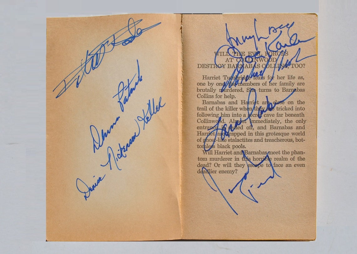 DARK SHADOWS Rare Cast Signed Book X8 - Jonathan Frid + W/coa - Etsy