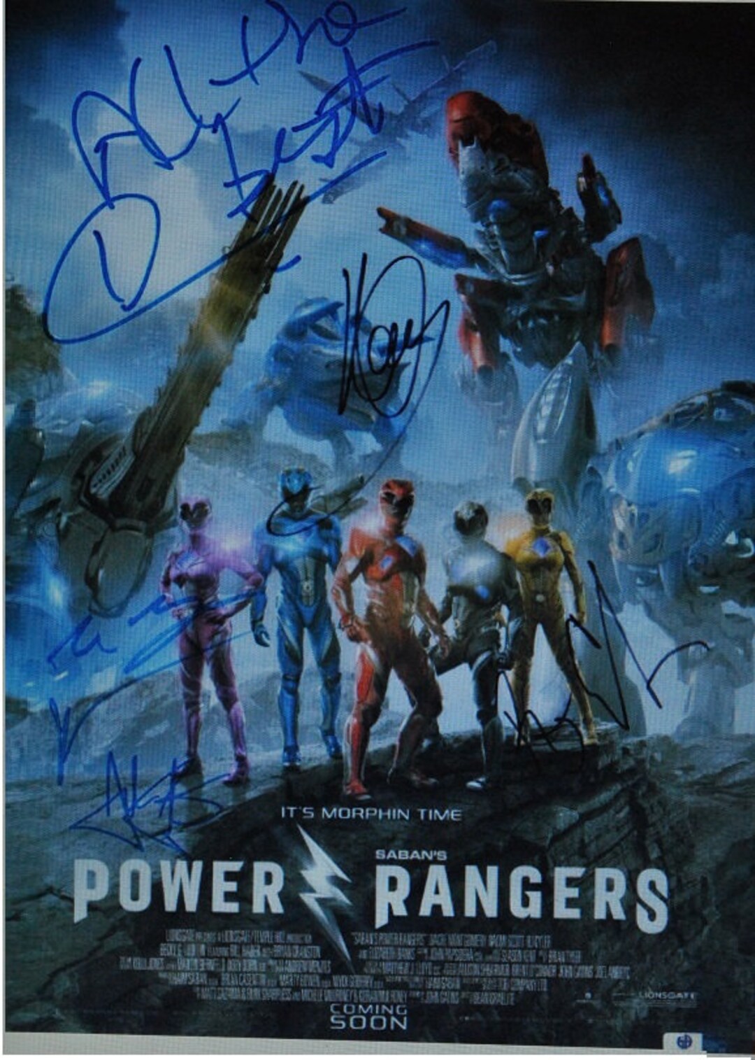 POWER RANGERS SIGNED Poster X5 - Haim Saban, Screenplay Writer John ...