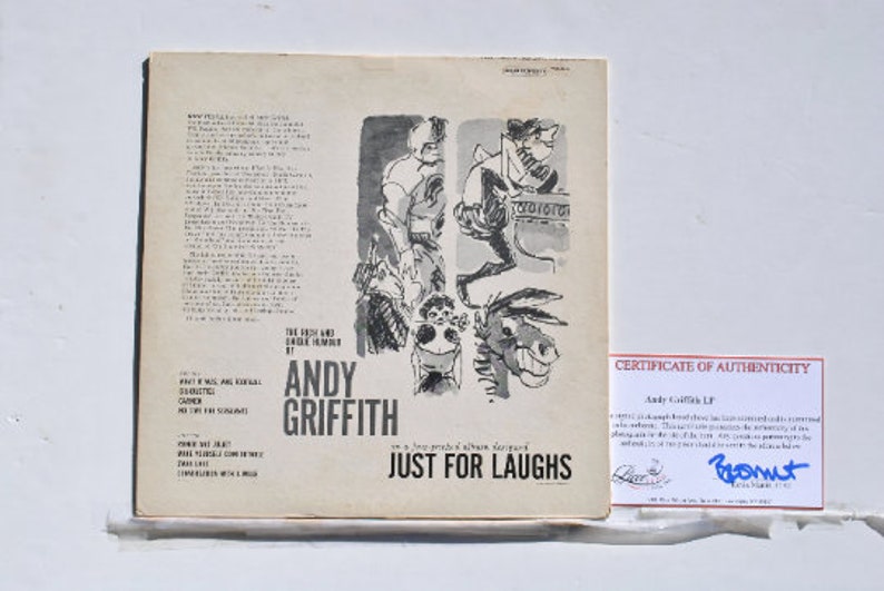 ANDY GRIFFITH - JUST for Laughs Signed Album W/coa - Etsy