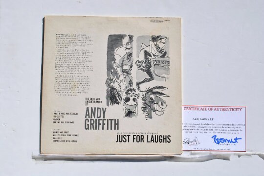 ANDY GRIFFITH - JUST for Laughs Signed Album W/coa - Etsy