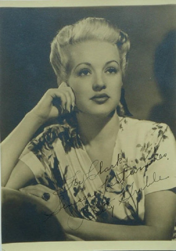 BETTY GRABLE SIGNED Autographed Photo Pin-up Girl How to - Etsy