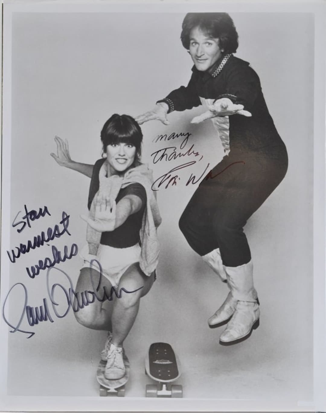 MORK AND MINDY Cast Signed Photo X2 - Robin Williams, Pam Dawber W/coa ...
