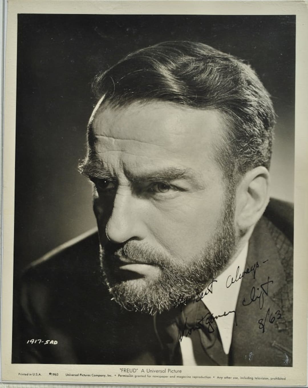 MONTGOMERY CLIFT Signed Photo - A Place in the Sun - I Confess - From ...