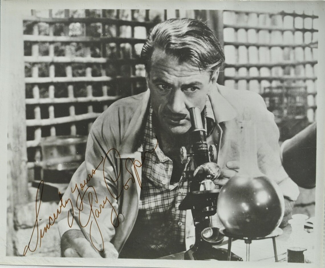 GARY COOPER Signed Photo the Westerner A Farewell to Arms - Etsy