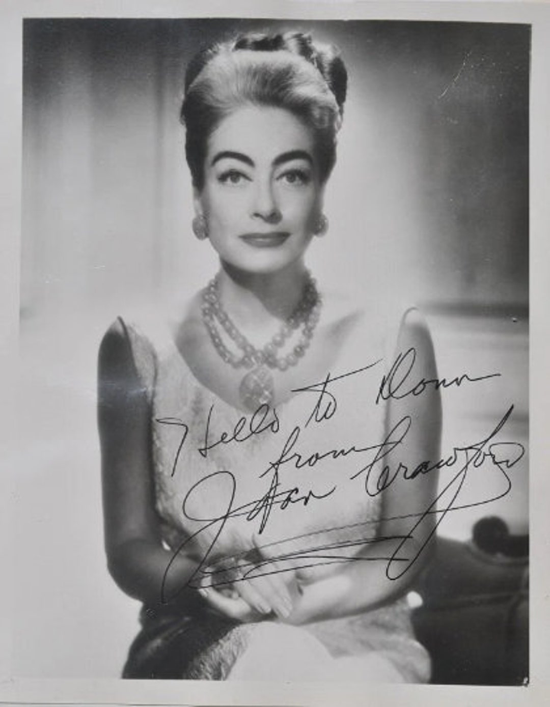 JOAN CRAWFORD Signed Photo - Mommie Dearest W/coa - Etsy