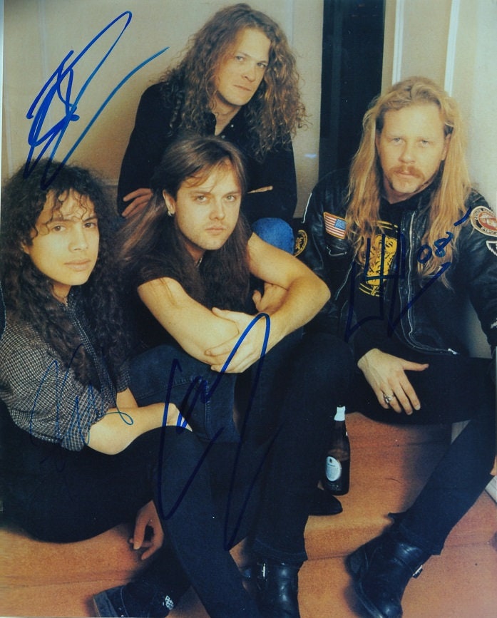 METALLICA Signed Photo X4 – James Hetfield, Jason Newstead + W/coa - Etsy