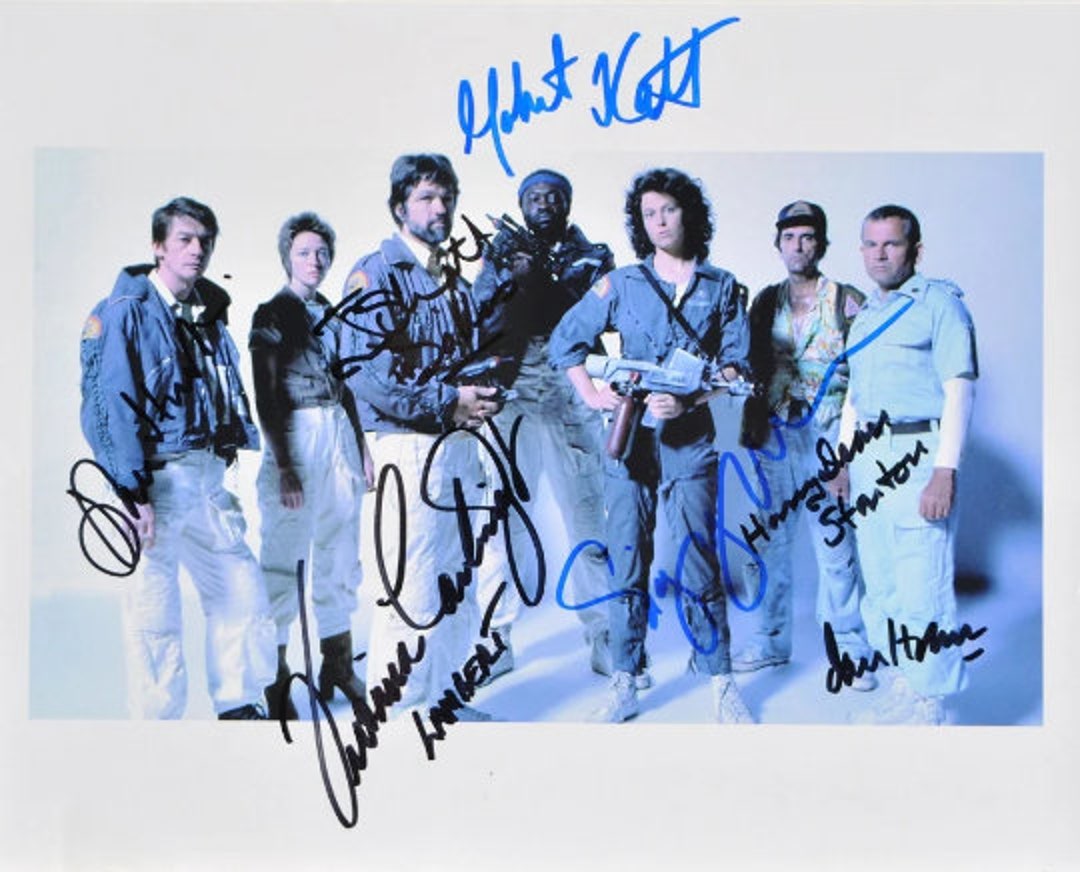 ALIEN CAST SIGNED Photo X7 Sigourney Weaver, Tom Skerrit, John Hurt ...