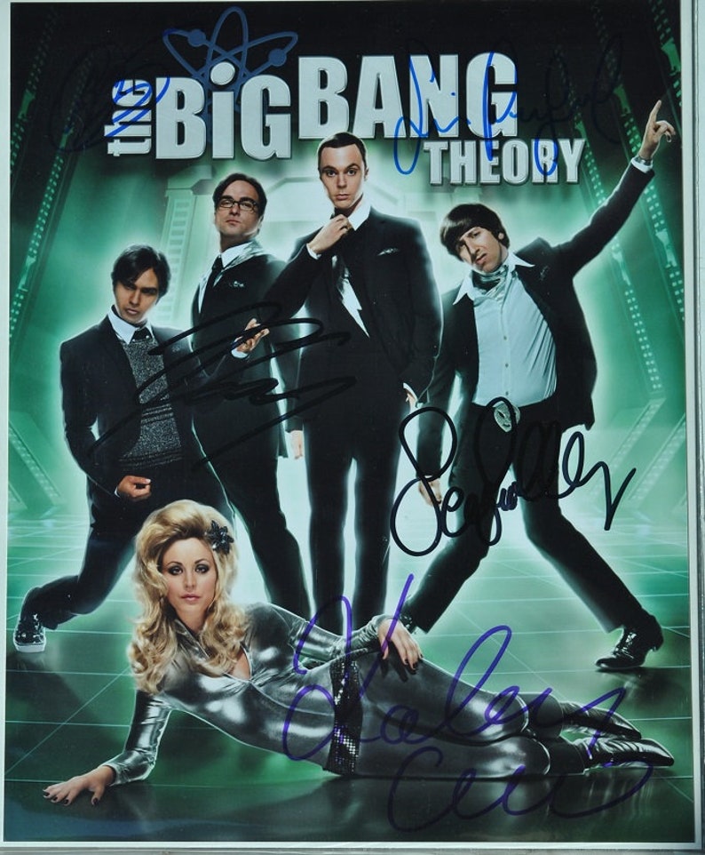BIG BANG THEORY Cast Signed Photo X5 - Johnny Galecki, Jim Parsons ...