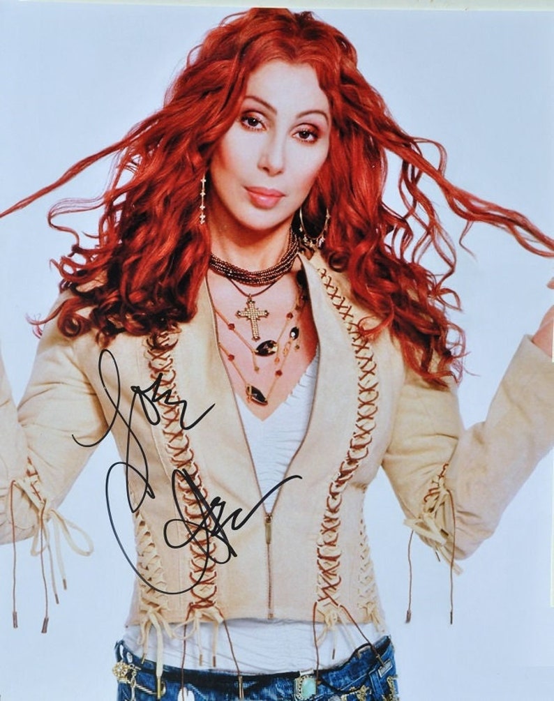 CHER SIGNED PHOTO Cherilyn Sarkisian Sonny & Cher - Etsy