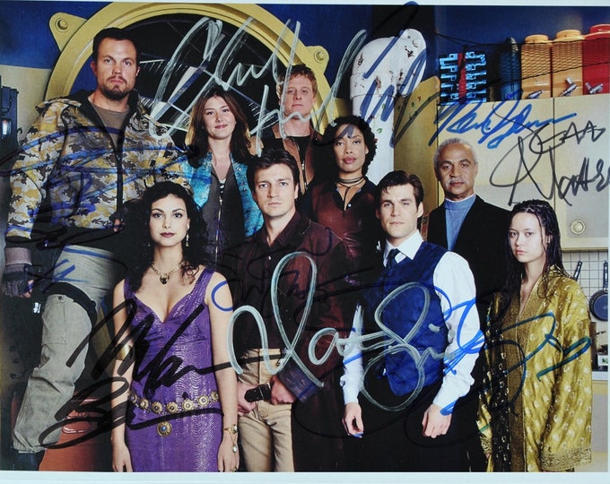 FIREFLY CAST SIGNED Photo X9 - Nathan Fillion, Gina Torres, Alan Tudyk ...