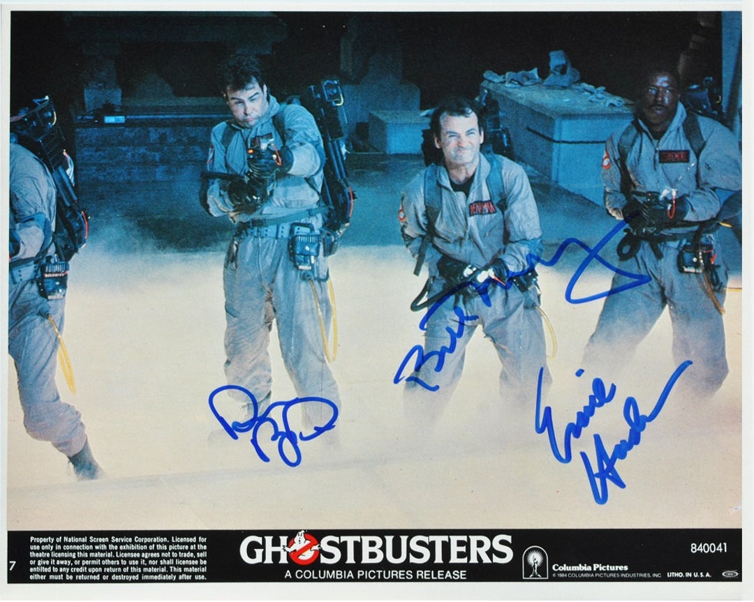 GHOSTBUSTERS CAST SIGNED Photo X3 - Bill Murray, Dan Aykroyd, Ernie ...
