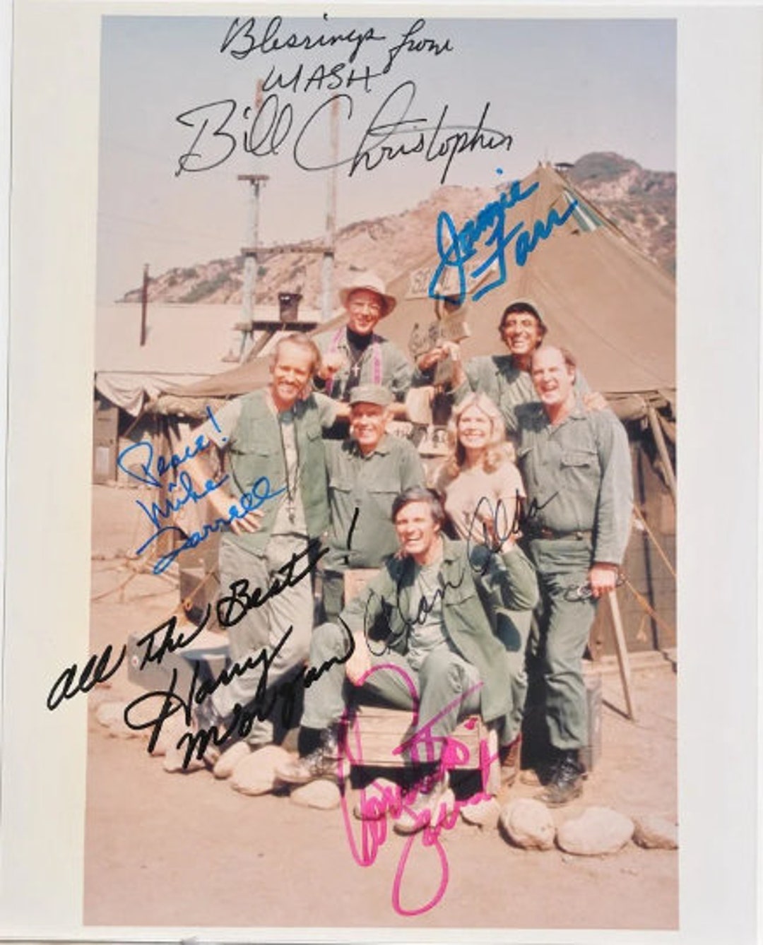MASH CAST SIGNED Photo X6 MASH Alan Alda, Mike Farrell, Loretta Swit ...