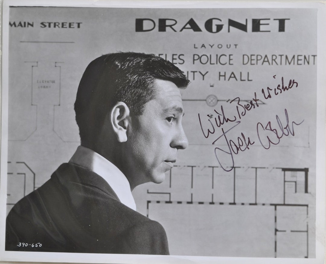 JACK WEBB Signed Autographed Photo - DRAGNET W/coa - Etsy