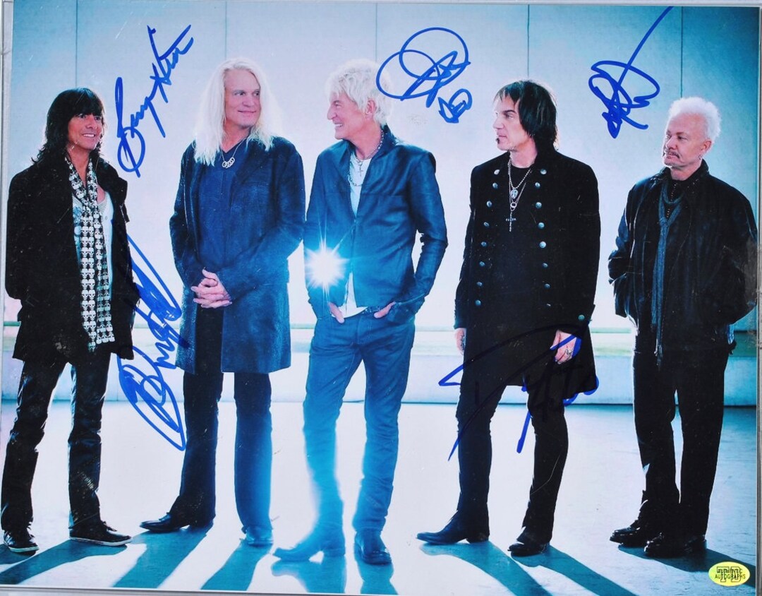 R.E.O. SPEEDWAGON SIGNED Photo X5 -kevin Cronin, Neal Doughty + 11x14 W ...