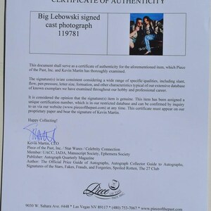 BIG LEBOWSKI Cast Signed Photo X2 – Jeff Bridges & John Goodman W/coa ...