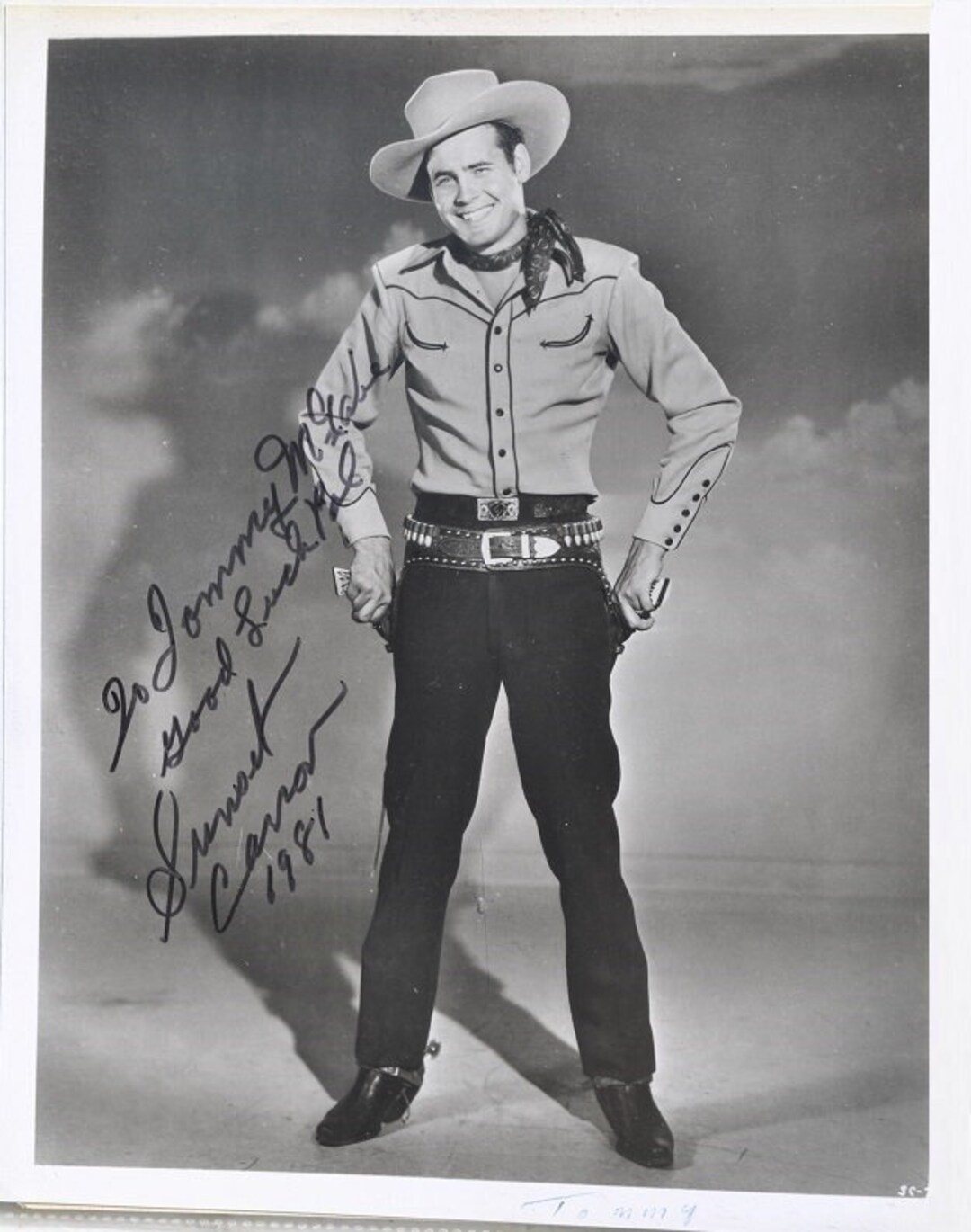 SUNSET CARSON Signed Photo - Days of Buffalo Bill, Alias Billy the Kid ...
