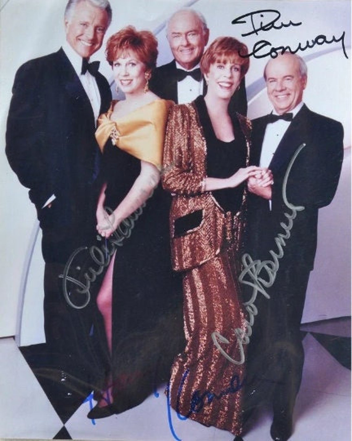 CAROL BURNETT SHOW Cast Signed Photo X4 -carol Burnett, Harvey Corman ...
