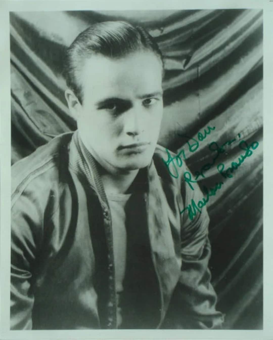 MARLON BRANDO SIGNED Autographed Photo - the Wild One W/coa - Etsy