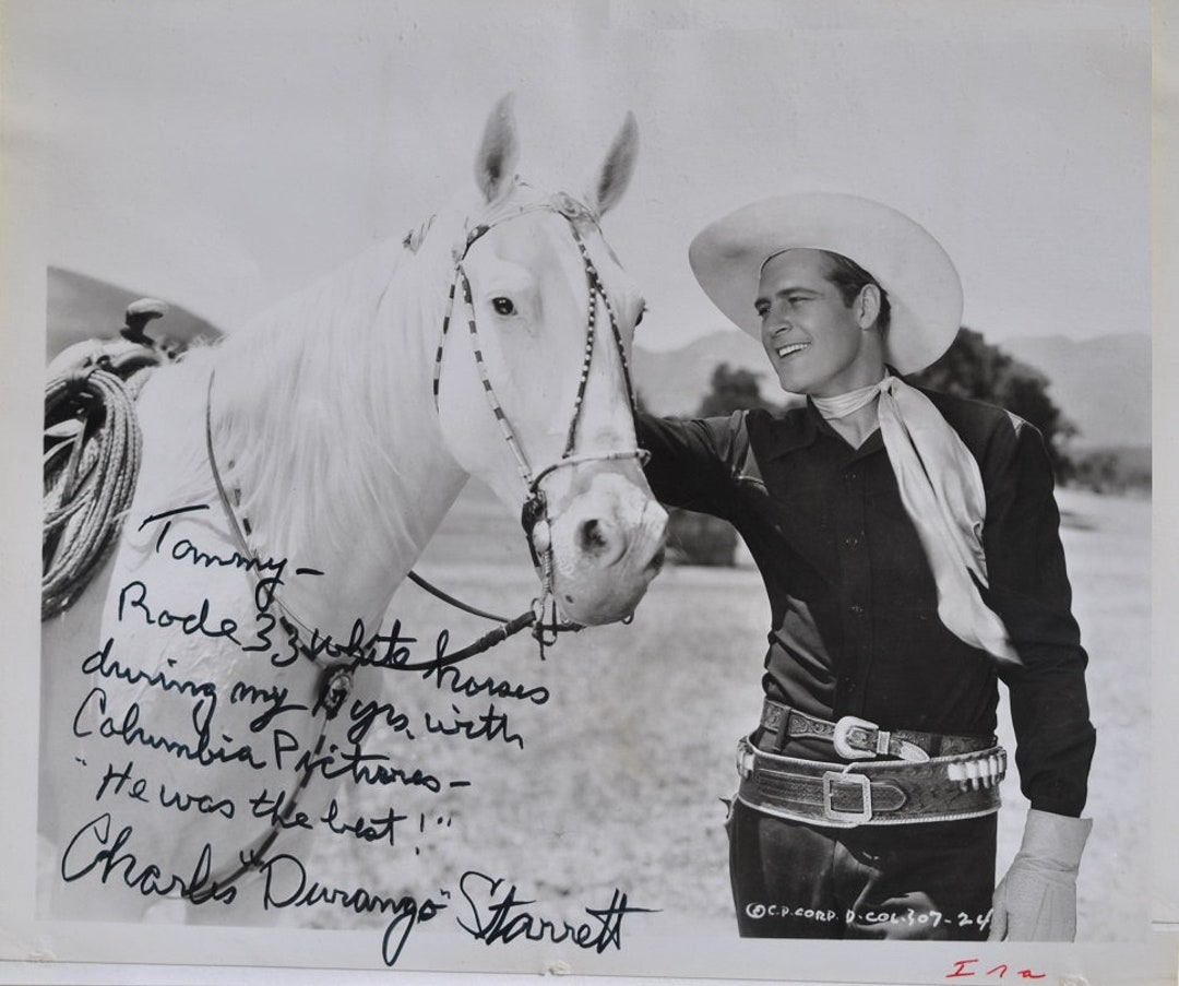 CHARLES STARRETT Signed Photo – the Durango Kid W/coa - Etsy
