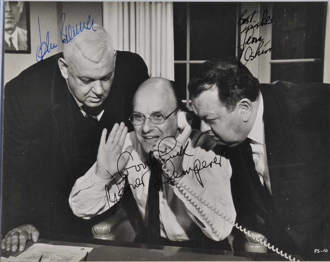 HOGAN'S HEROES Cast Signed Photo X3 Werner Klemperer, John Banner, Leon ...