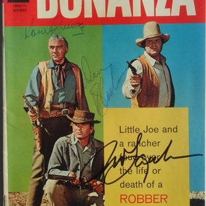 BONANZA CAST SIGNED Comic X3 - Lorne Greene, Dan Blocker, Michael ...